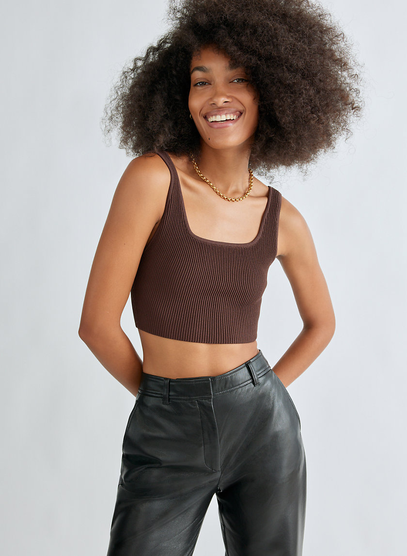 Babaton SCULPT KNIT CROPPED TANK | Aritzia CA