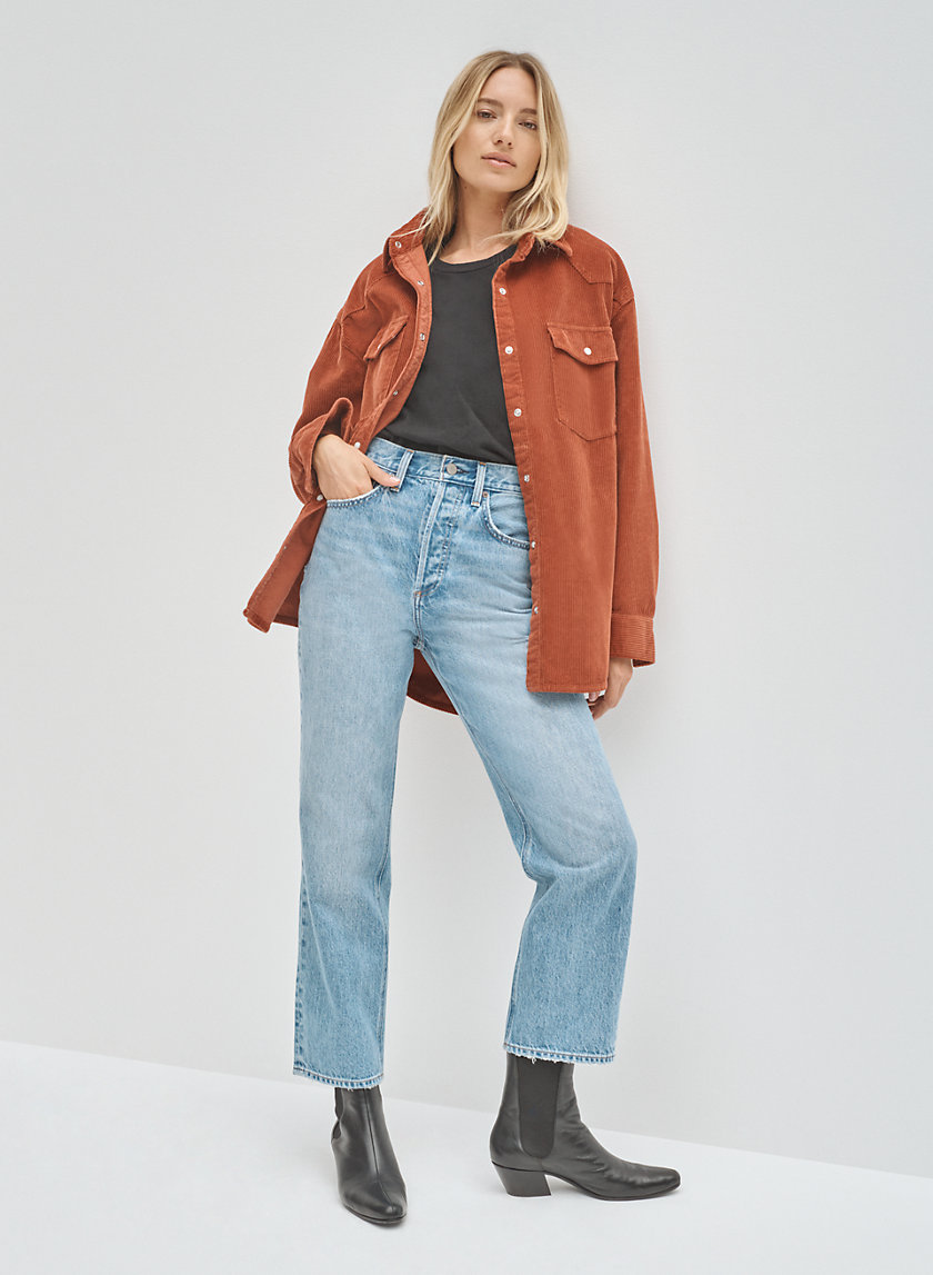 Denim Forum THE JONI HIGH RISE LOOSE 26L | Aritzia CA