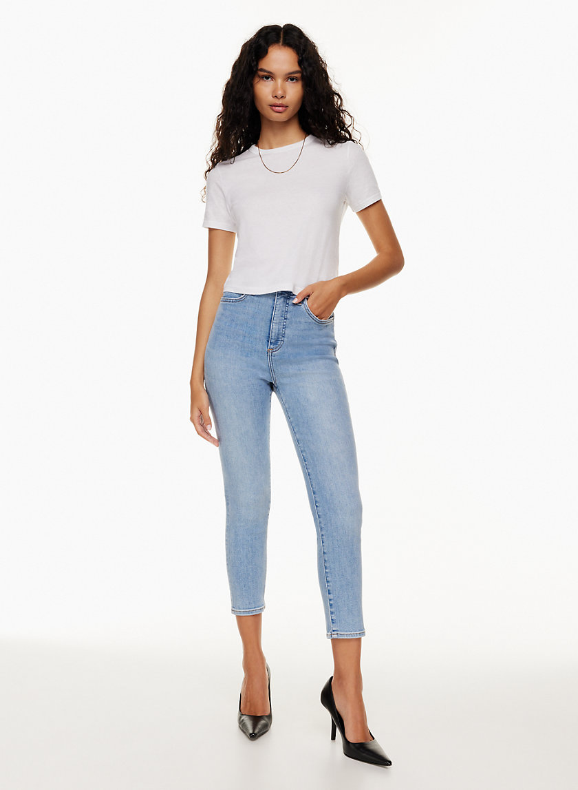 Denim Forum THE LOLA HIGH RISE SKINNY CROP | Aritzia US