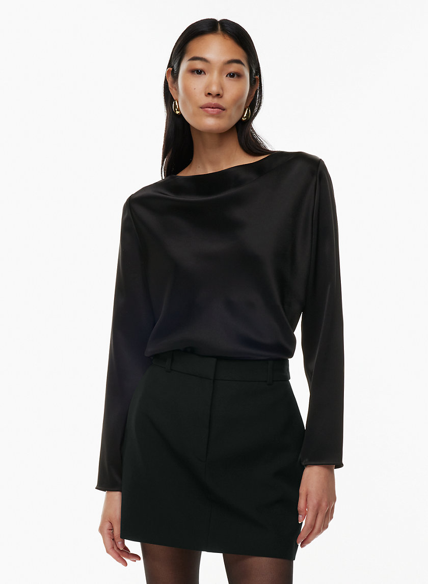 Babaton TRANSCEND SATIN BLOUSE | Aritzia US