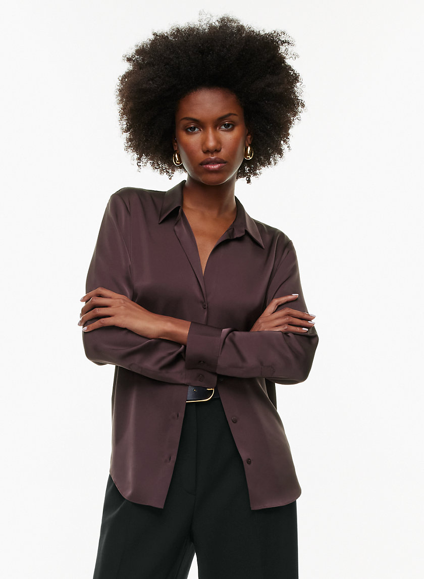 Babaton SALMA SATIN SHIRT | Aritzia US