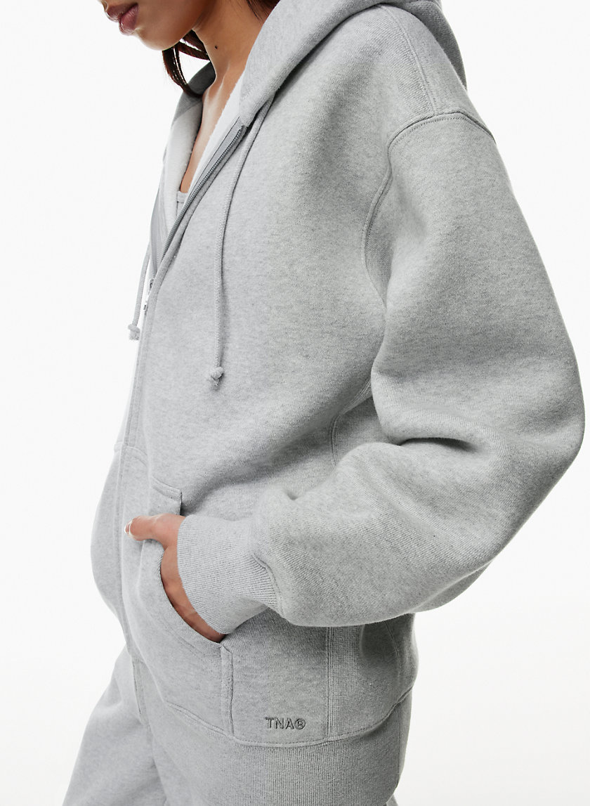 Tna BUBBLE FLEECE BOYFRIEND ZIP HOODIE | Aritzia CA