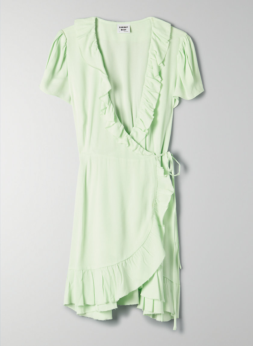 Sunday Best RUFFLE WRAP DRESS | Aritzia INTL
