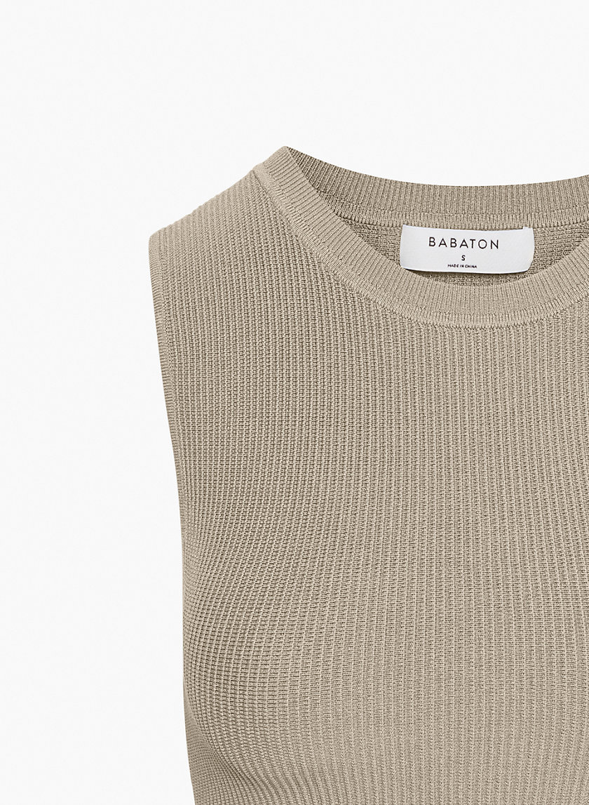 Babaton SCULPT KNIT MUSCLE CROPPED TANK | Aritzia INTL