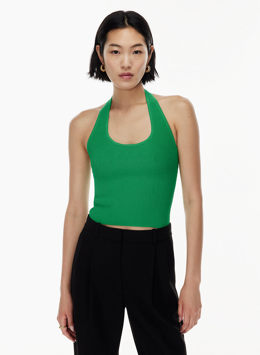 Babaton SCULPT KNIT BACKLESS HALTER TOP | Aritzia INTL