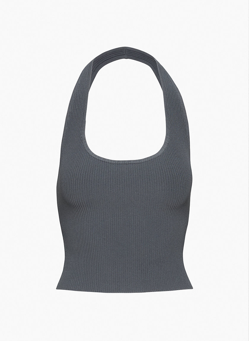 Babaton SCULPT KNIT BACKLESS HALTER TOP | Aritzia INTL