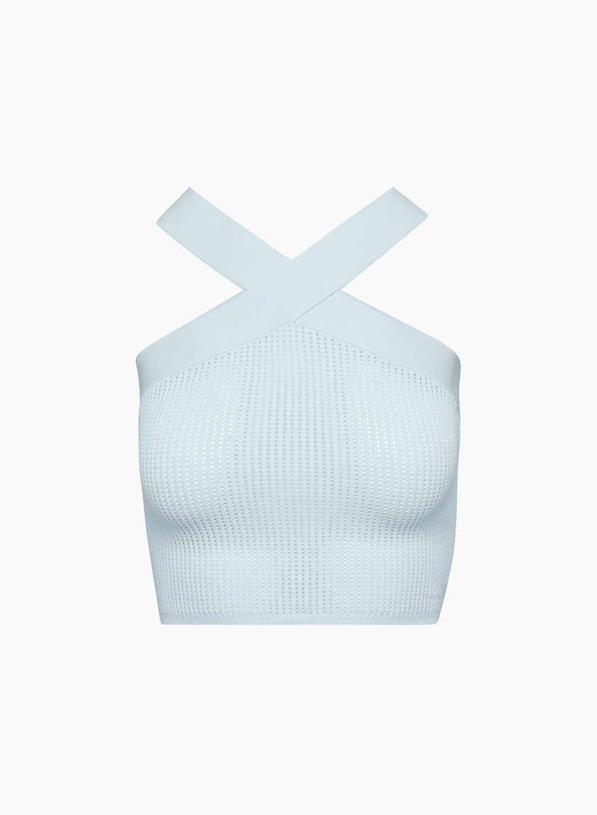 Babaton SCULPT KNIT CRISS CROSS CROPPED TANK | Aritzia INTL
