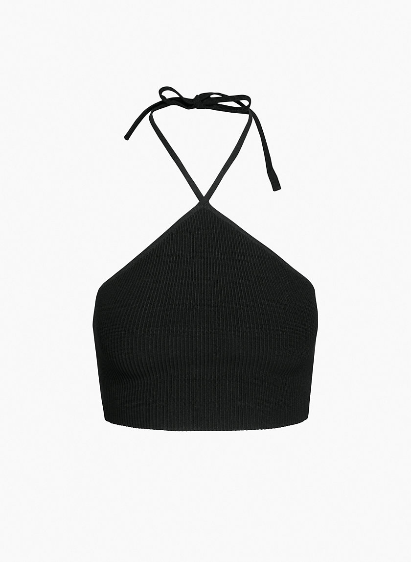Babaton SCULPT KNIT CROPPED HALTER TOP | Aritzia INTL