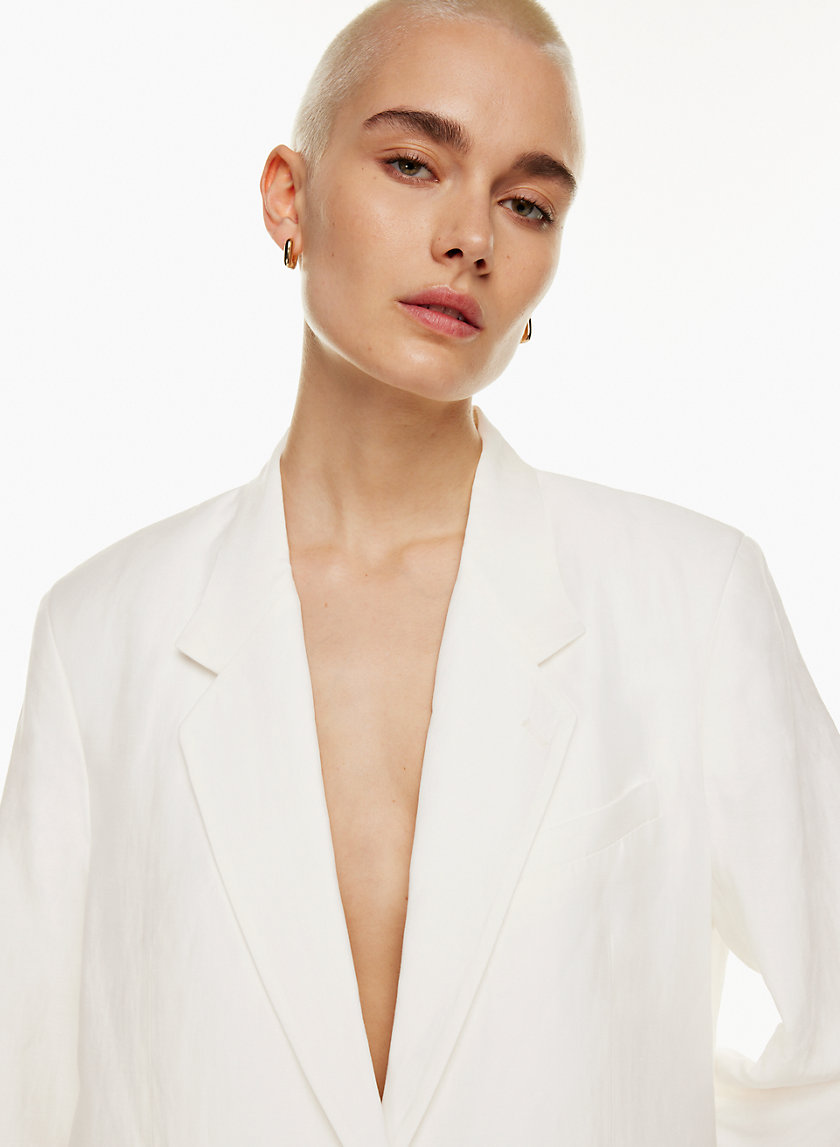 Babaton NEW AGENCY LINEN BLAZER | Aritzia US