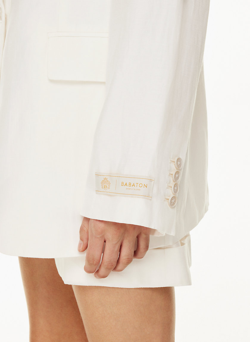 Babaton NEW AGENCY LINEN BLAZER | Aritzia US