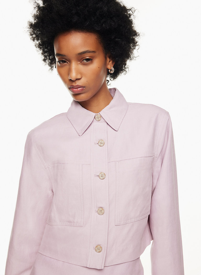 Wilfred LITTLE CROPPED LINEN JACKET | Aritzia CA