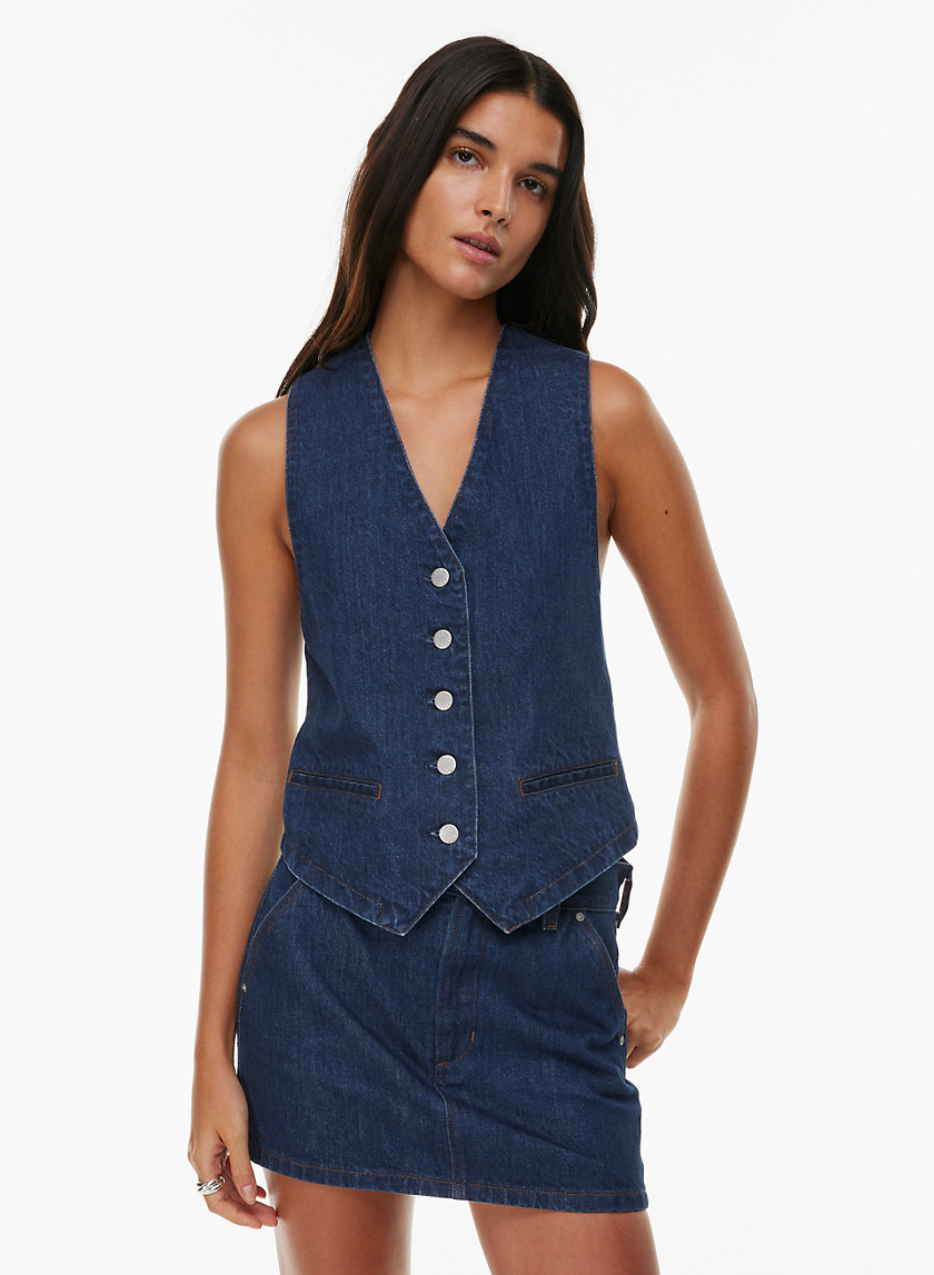 Denim Forum THE ‘90S BOYFRIEND DENIM VEST | Aritzia CA