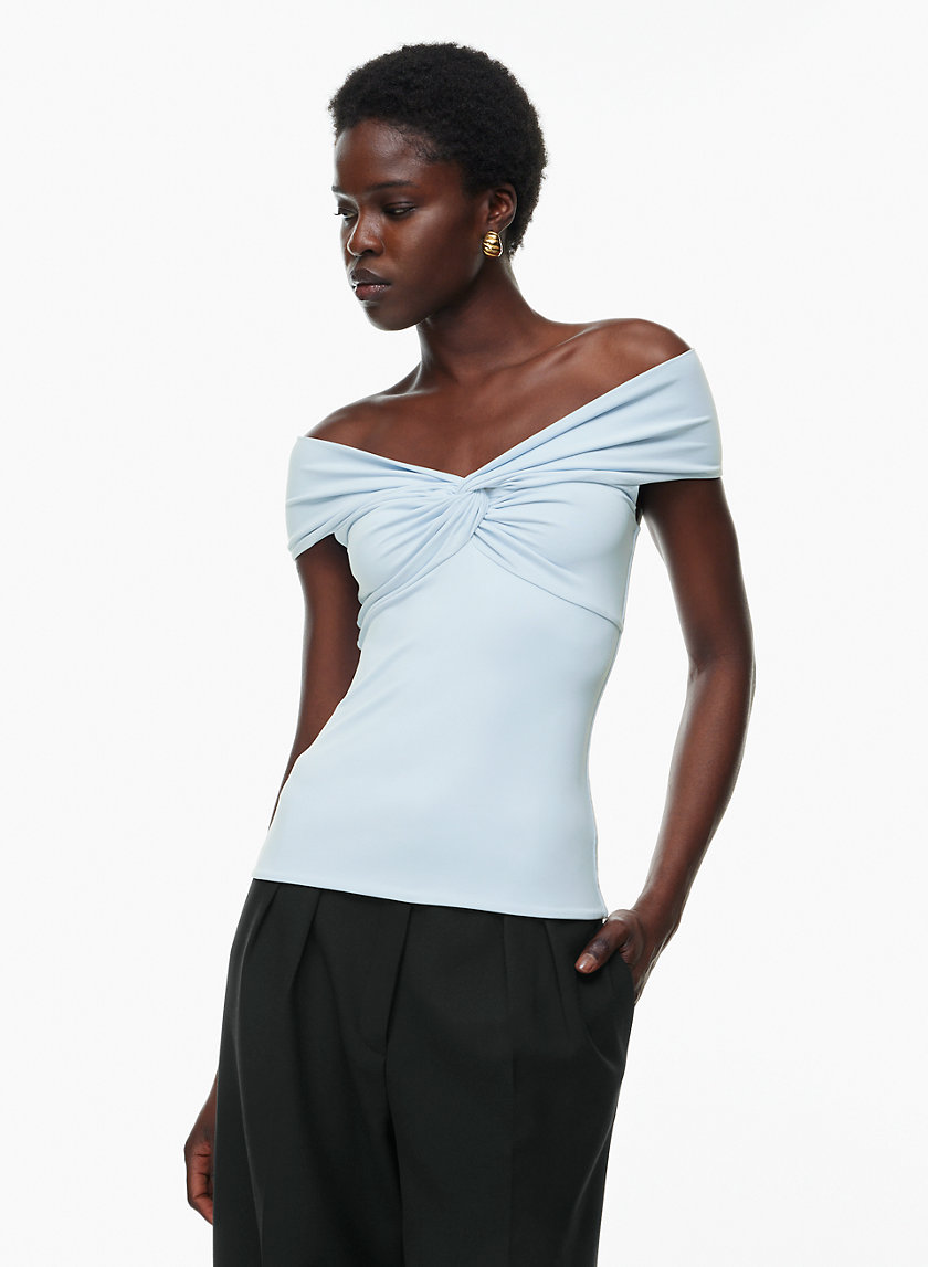 Aritzia CONTOUR TWIST OFF-SHOULDER TOP