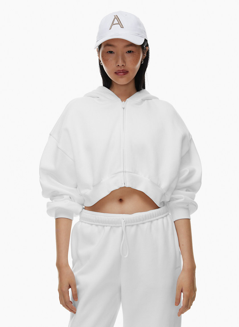 Aritzia COZY FLEECE MEGA CROPPED ZIP HOODIE