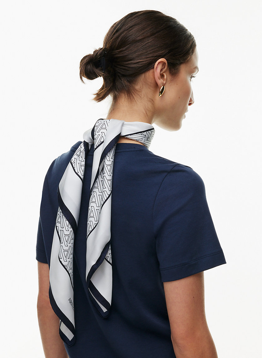 Aritzia ELITE MONOGRAM SILK SCARF