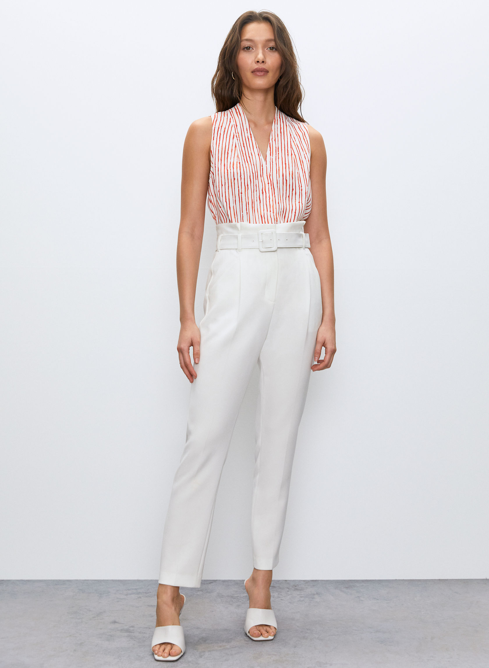 Babaton SLEEVELESS POWER BLOUSE | Aritzia US